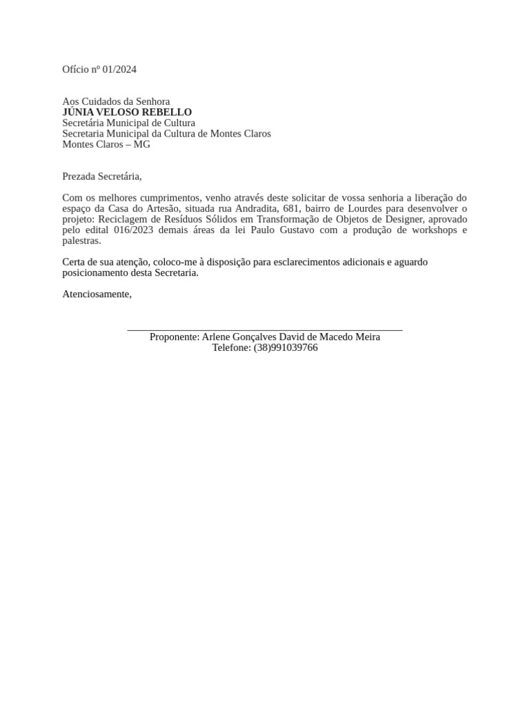 Modelo de Oficio | PDF