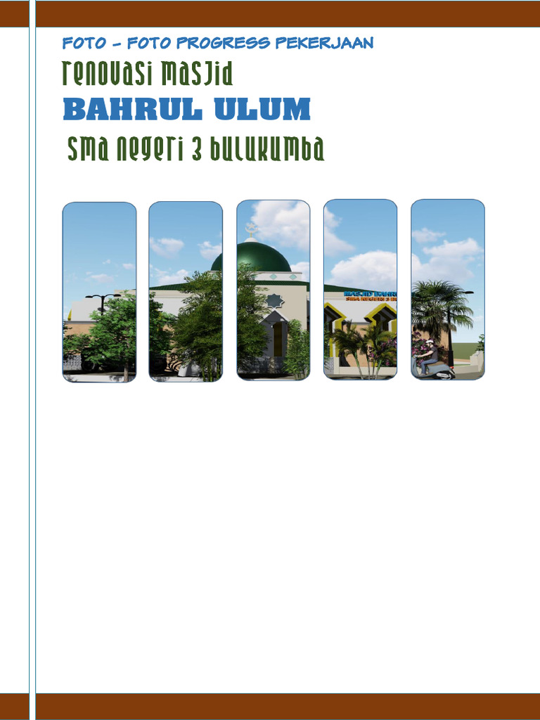 FOTO PROGRESS PEKERJAAN Renov Masjid | PDF