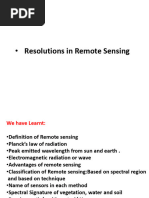 Remote Sensing Resolution Types | PDF | Image Resolution | Remote Sensing