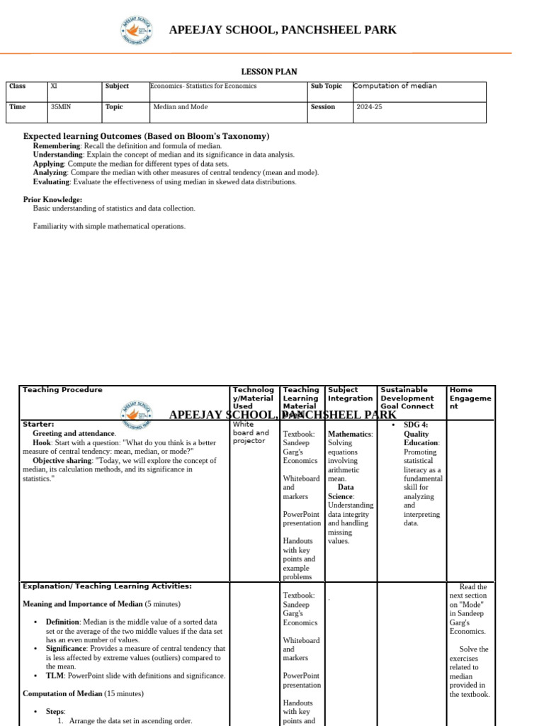 5 Media And Mode Computation Of Median Pdf Median Mean