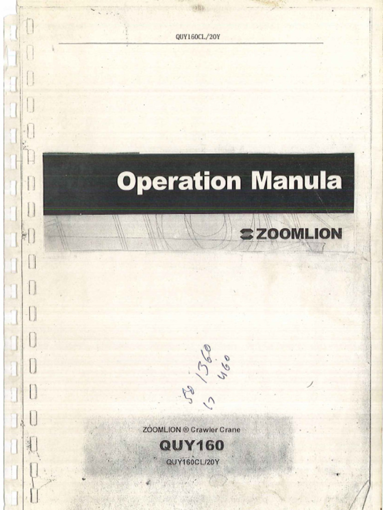 Zoomlion Manual | PDF