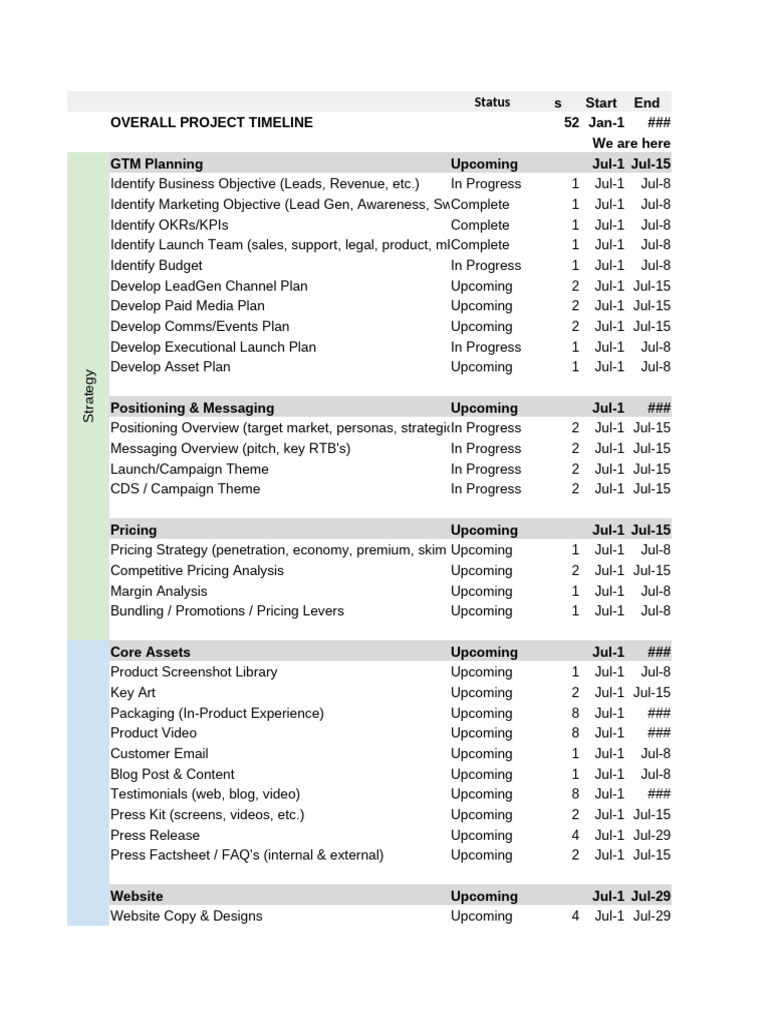 Project Timeline and Launch Plan | PDF | Websites | Pricing