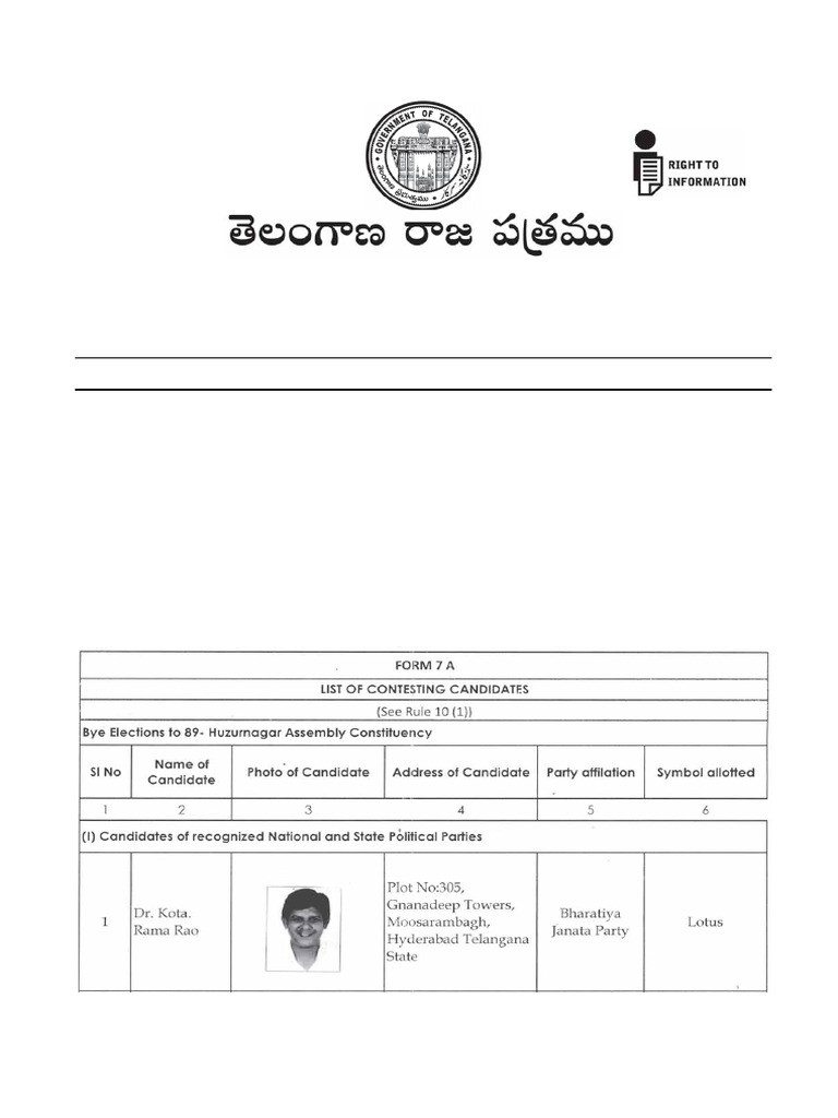 The Telangana Gazette: Published by Authority | PDF