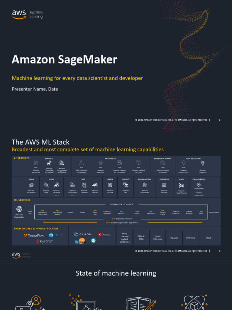 Amazon SageMaker First Call Deck | PDF | Machine Learning | Amazon Web Services