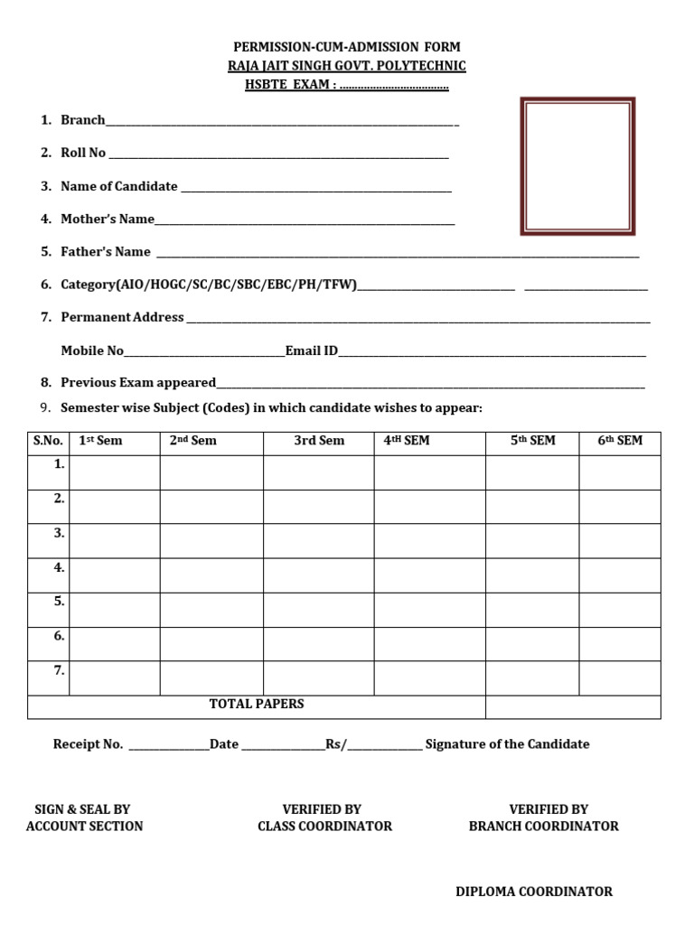 PCA FORM 2022, 2023 2024 Batch Students | PDF | Business