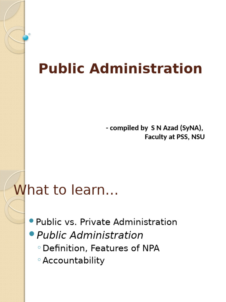 Understanding Public Administration Basics | PDF | Public ...
