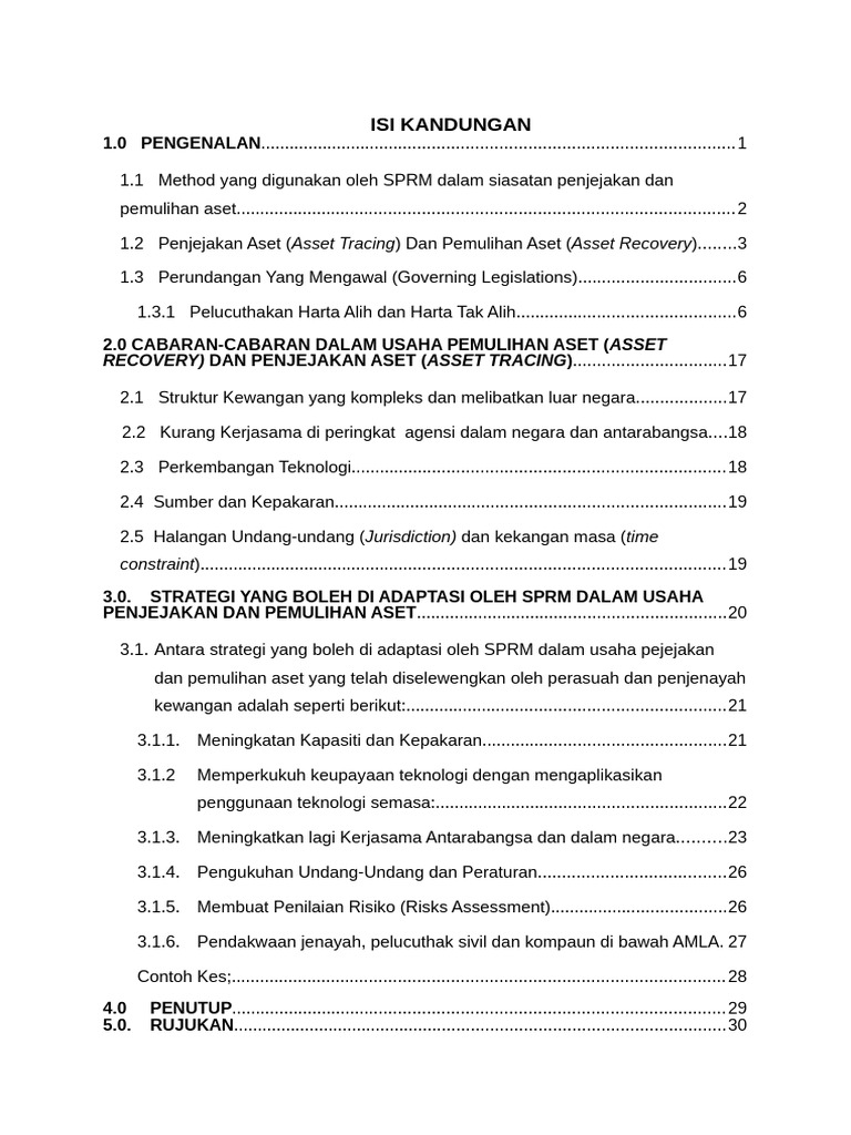 ISI KANDUNGAN Rosman | PDF