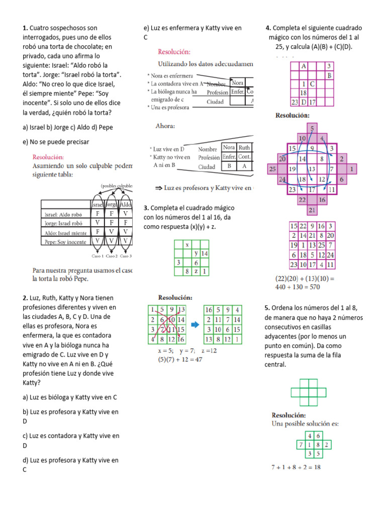 Balotario 4to Secundaria RM | PDF