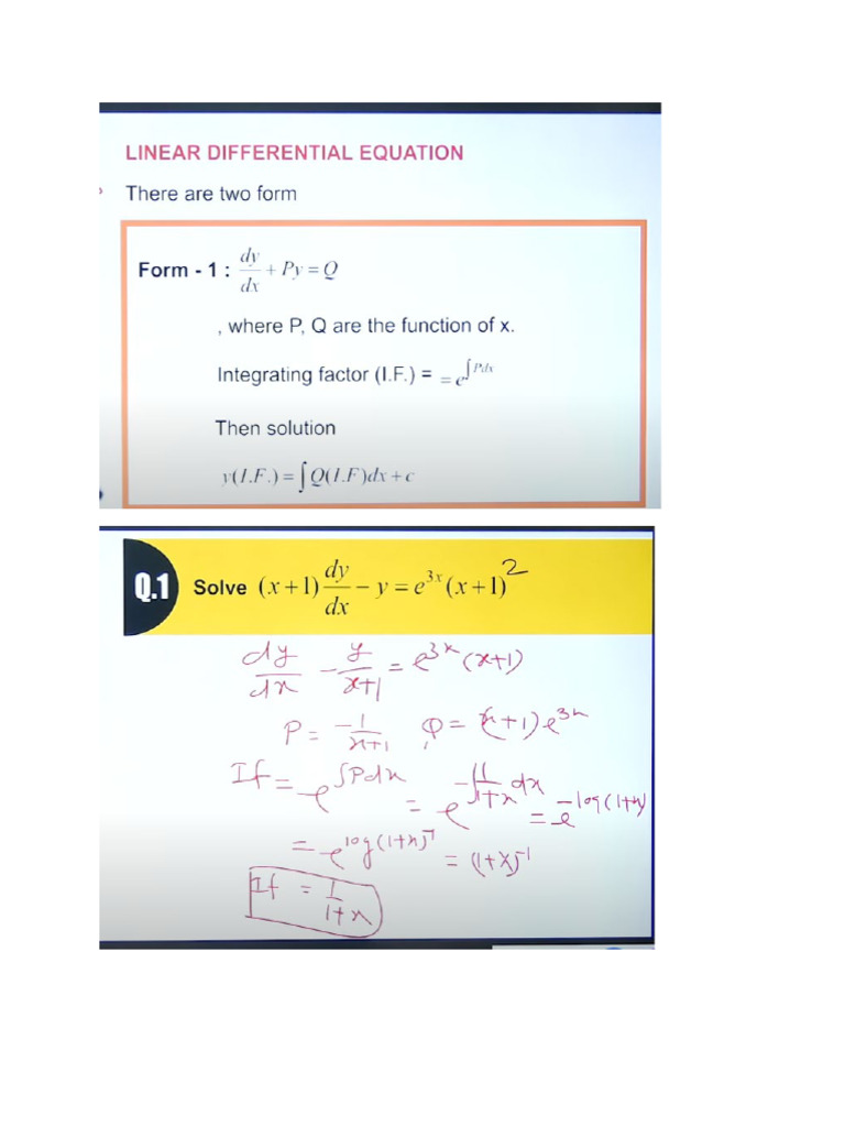 Linear Differential Equation | PDF