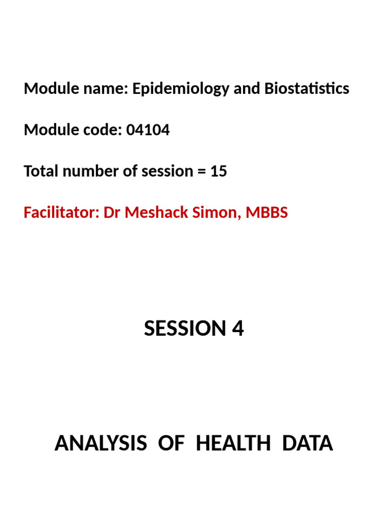 Session 4 Data Analysis | PDF | Data Analysis | Statistics Session 4 Data Analysis | PDF | Data Analysis | Statistics