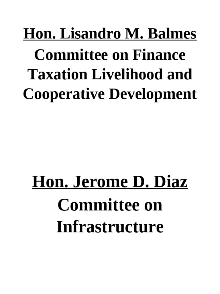 Names and Comm. on BRGY | PDF