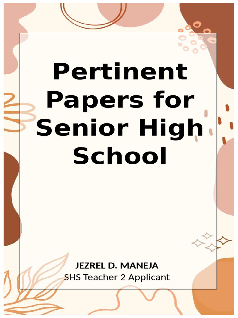 List of Documentary Requirements For SHS T2 | PDF