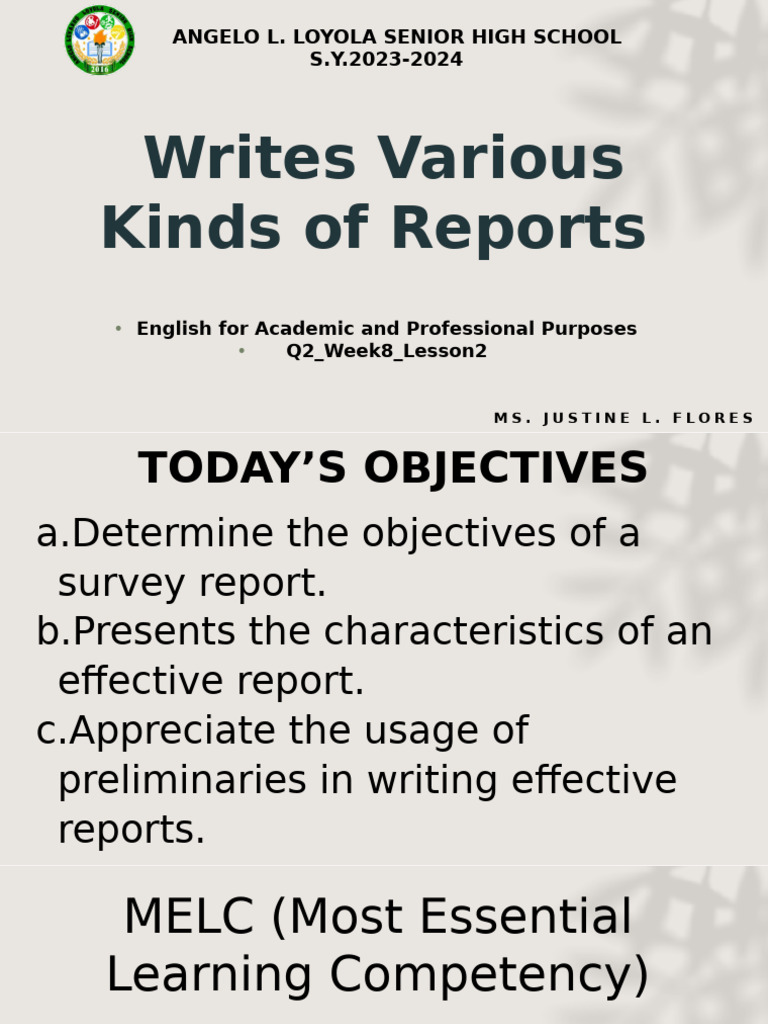 Writing Effective Survey Reports | PDF | Statistics | Phrase