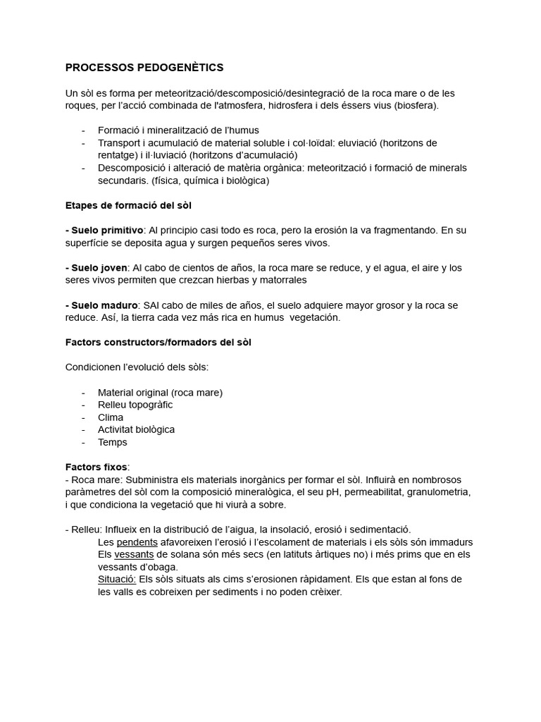 CTMA Apunts Pedosfera | PDF