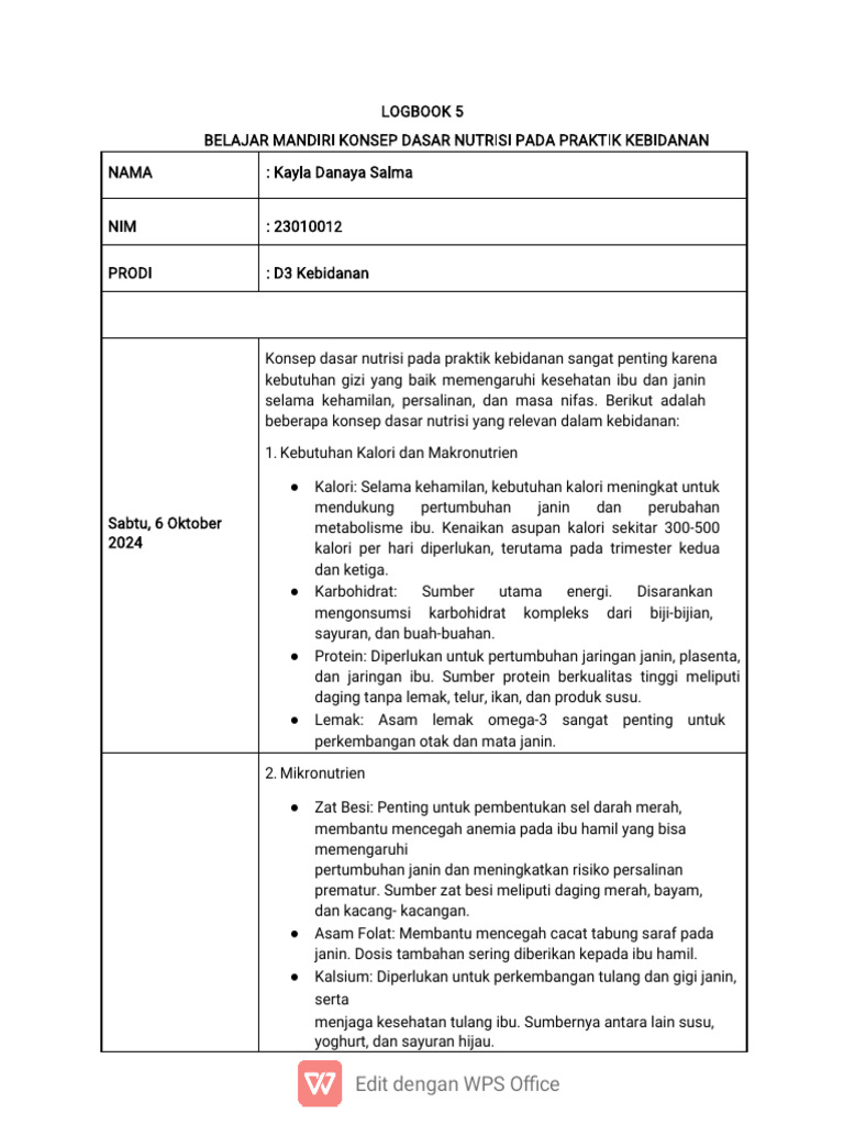 Logbook 5 | PDF | Kesehatan Holistik