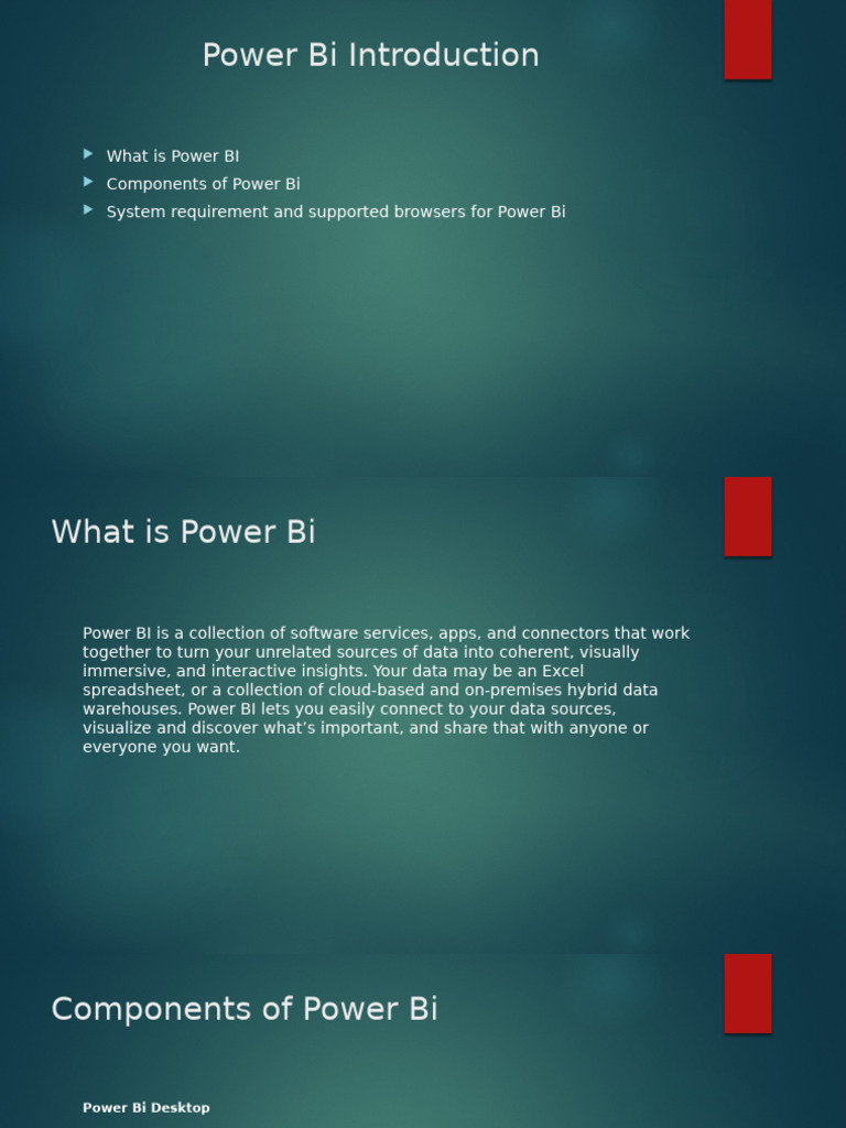 Power Bi Introduction | PDF | Application Software | Microsoft Windows