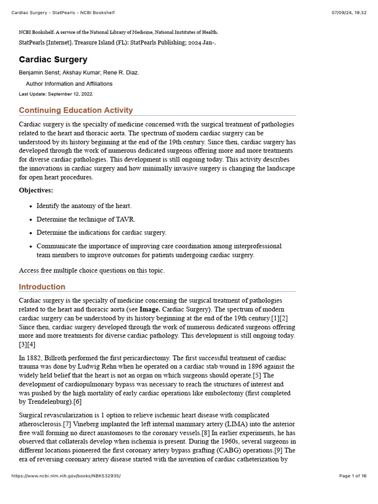 Cardiac Surgery Innovations | PDF | Coronary Artery Bypass Surgery ...