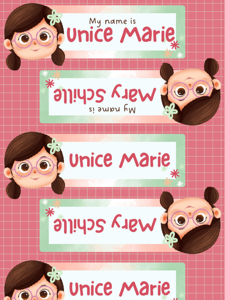 Pink Baby Girl Name Tag | PDF | Self-Improvement | Lifestyle