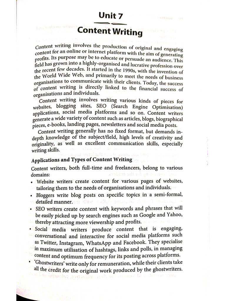 Content Writing | PDF