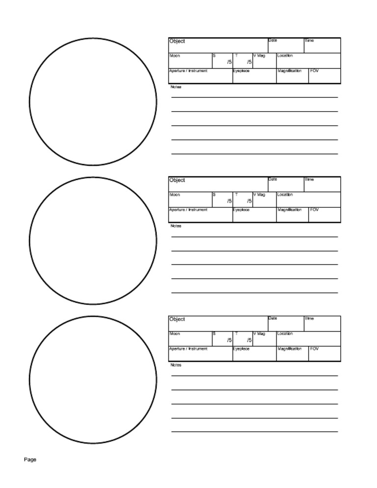 Observation Logbook Page Model | PDF