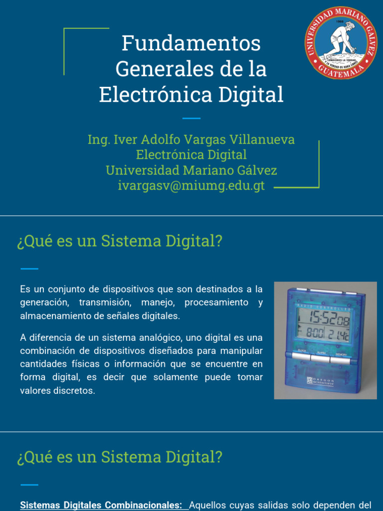 Clase No 01 - Sistema Digital, Compuertas y Funciones Lógicas | PDF ...