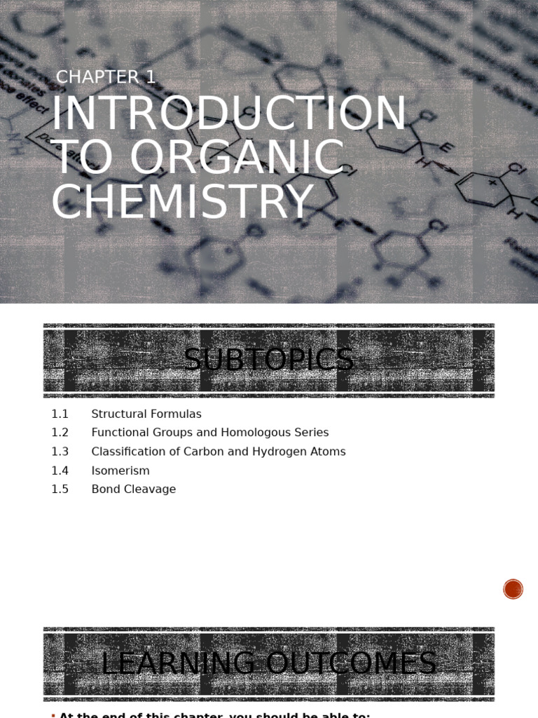 Chapter 1 Introduction To Organic Chemistry | PDF | Isomer | Functional ...