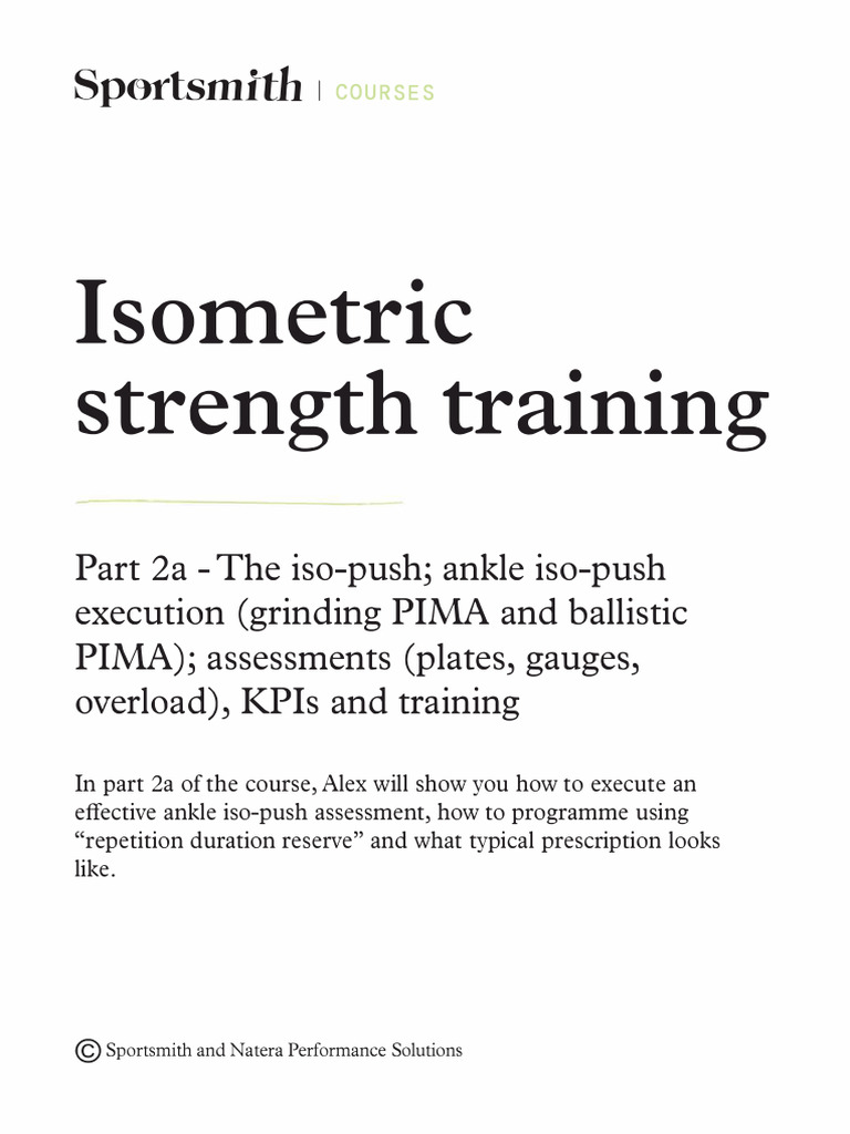 Ankle Iso-Push Training Techniques | PDF | Force | Coefficient Of Variation