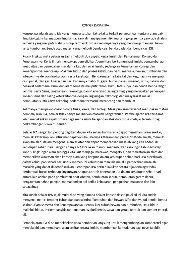 Tugas 3 Konsep Dasr Ipa | PDF