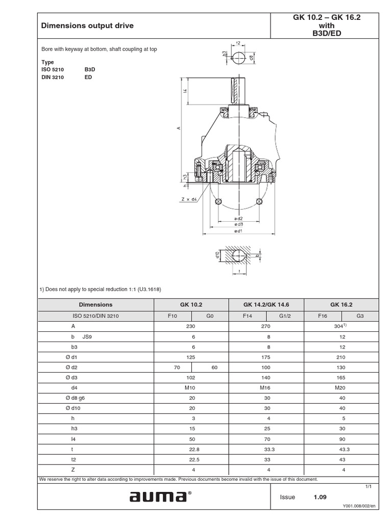 DIN 332 D M8 Output Drive Dimensions | PDF