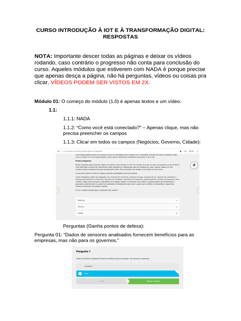 Curso Introdução À Iot e À Transformação Digital | PDF | Rede de ...
