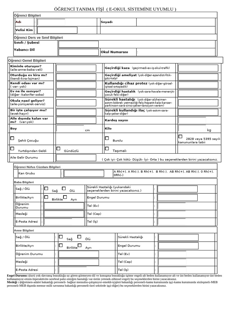 Ogrenci Tanima Fisi | PDF