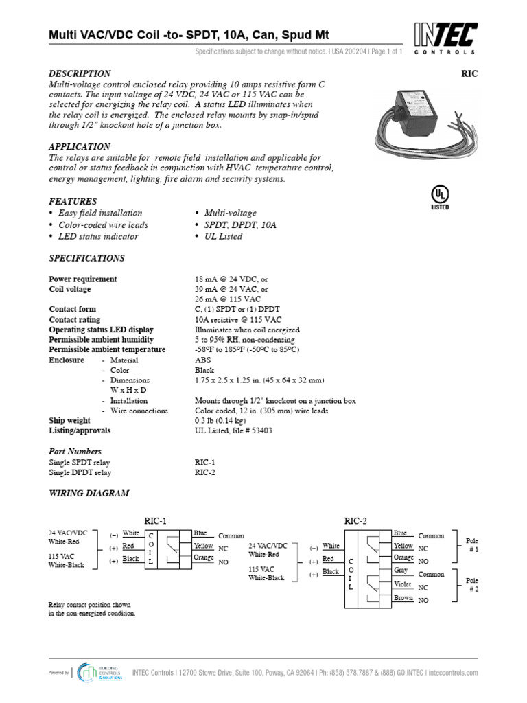 RIC | PDF | Relay | Switch