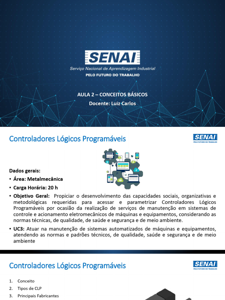 Aula 2 - Conceitos Básicos | PDF | Controlador lógico programável | Armazenamento de dados de ...