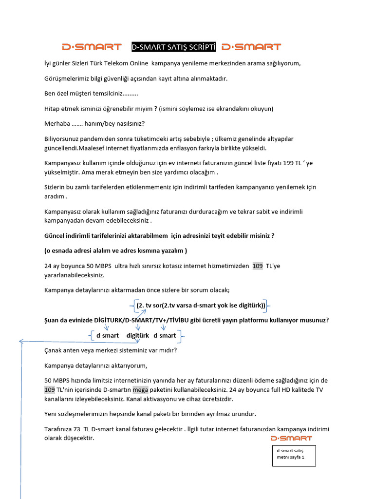 D-Smart Satis Metni | PDF