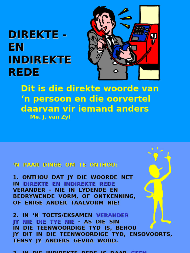 Direkte en Indirekte Rede - Reels | PDF