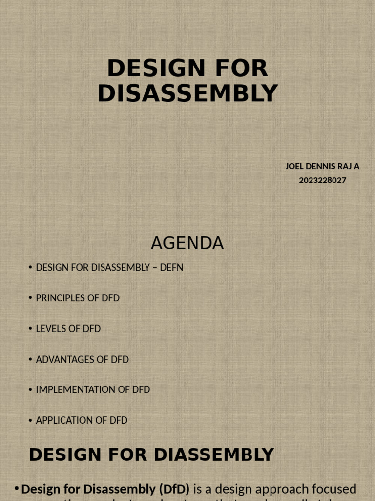 Design for Disassembly Guide | PDF | Reuse | Recycling