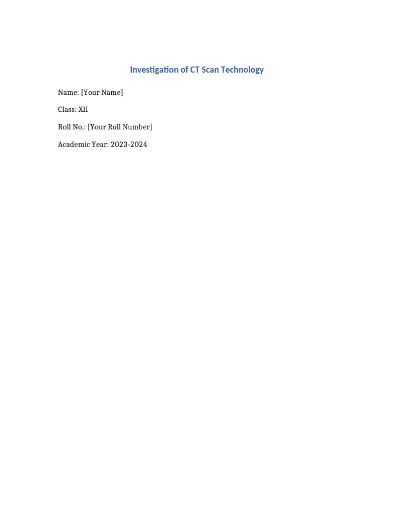 CT_Scan_Technology_Physics_Project | PDF | Ct Scan | X Ray CT_Scan_Technology_Physics_Project | PDF | Ct Scan | X Ray