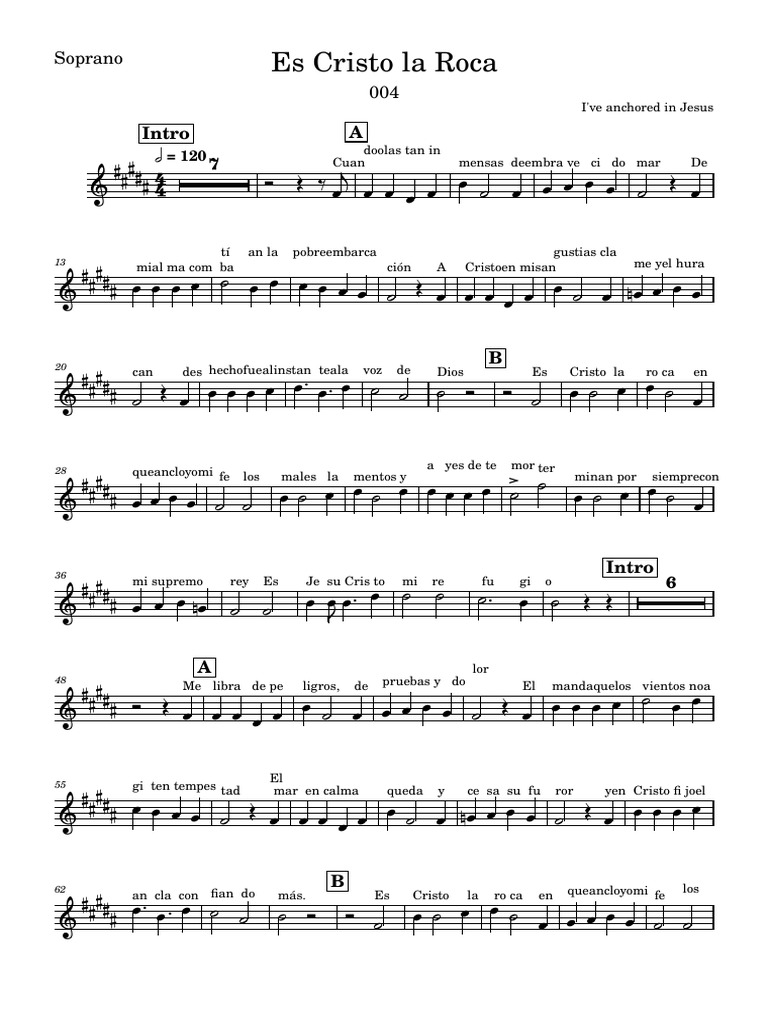 Ive Anchored in Jesus Soprano Solista | PDF