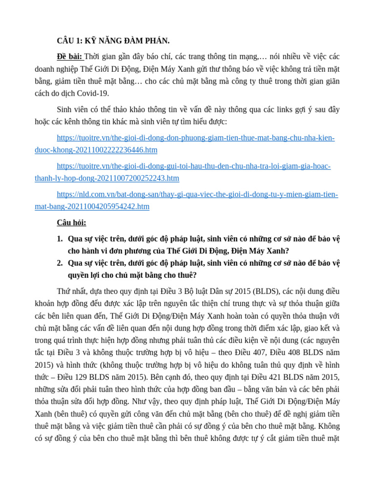 K Năng Đàm Phán So N TH o HĐ | PDF