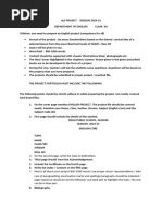 English Project Cover Page Class XII | PDF