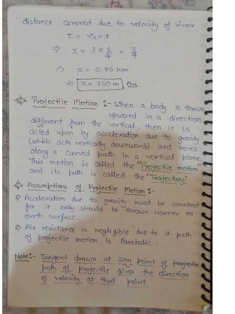 Class-11th-Projectile Motion | PDF