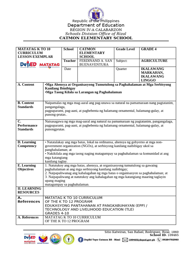 CO1 Grade 4 EPP | PDF