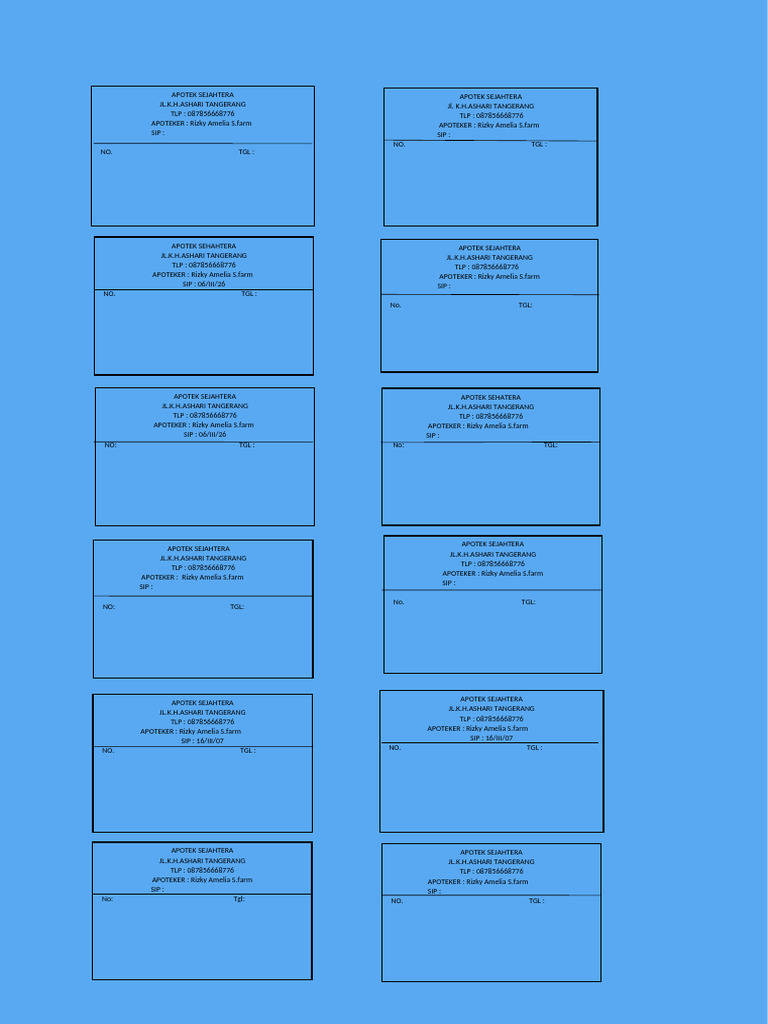 Etiket Biru WA0016. | PDF