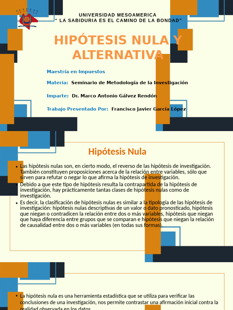 Hipótesis Nula y Alternativa Explicadas | PDF | Hipótesis | Evidencia
