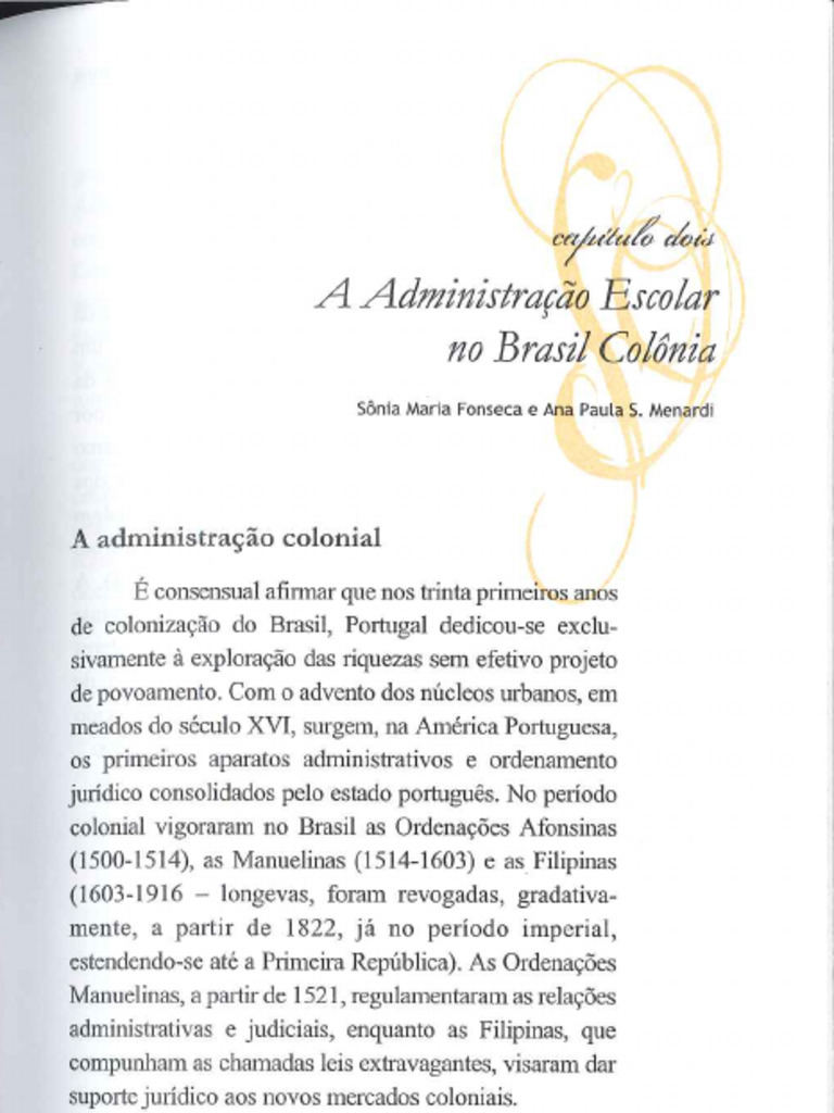 Texto3 - Adm - Brasil - Colonia | PDF