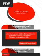 APA Citation Format Guide | PDF | Citation | Reference