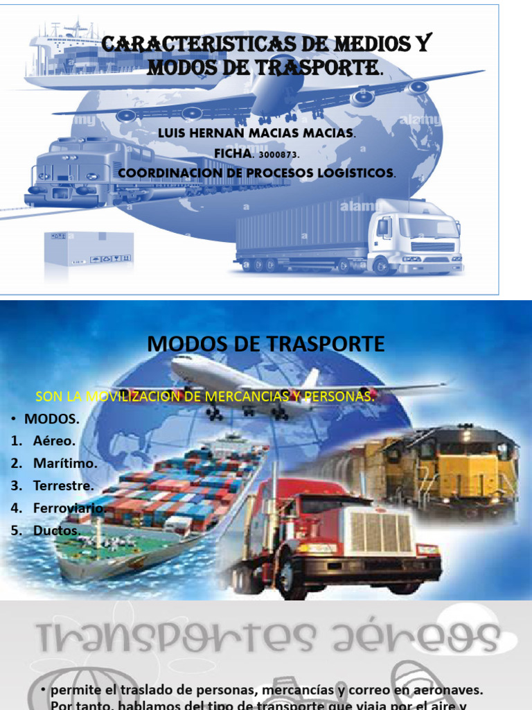 Caracteristicas de Medios y Modos de Trasporte. | PDF | Tren | Transporte
