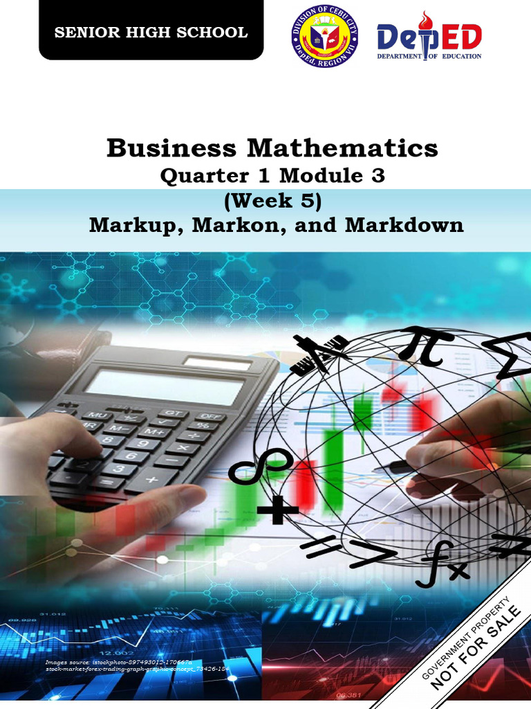 Revised Business Math - Q1 - Week 5 - Module 3 - Markup Markon and ...