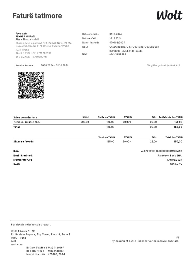 Faturë Tatimore | PDF