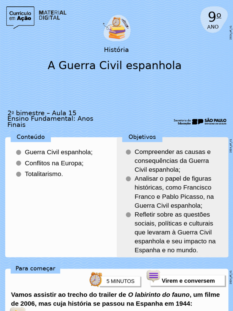 Causas e Consequências da Guerra Civil Espanhola | PDF | Francisco ...